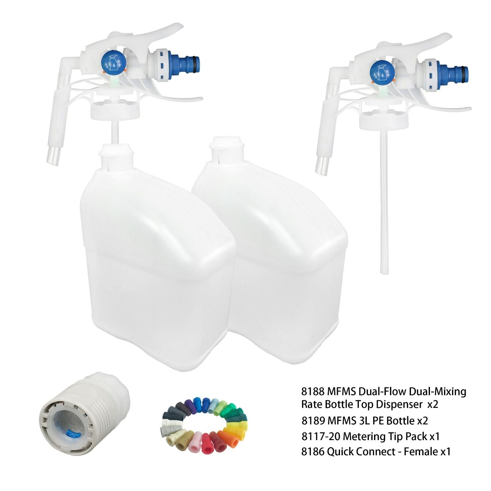 Hand Held Chemical Dispenser, 3L bottle Dual Flow Dual Auto-Dilution M ...